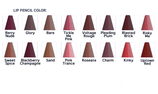 LONG LASTING LIP LINERS – Angel Samples Cosmetics